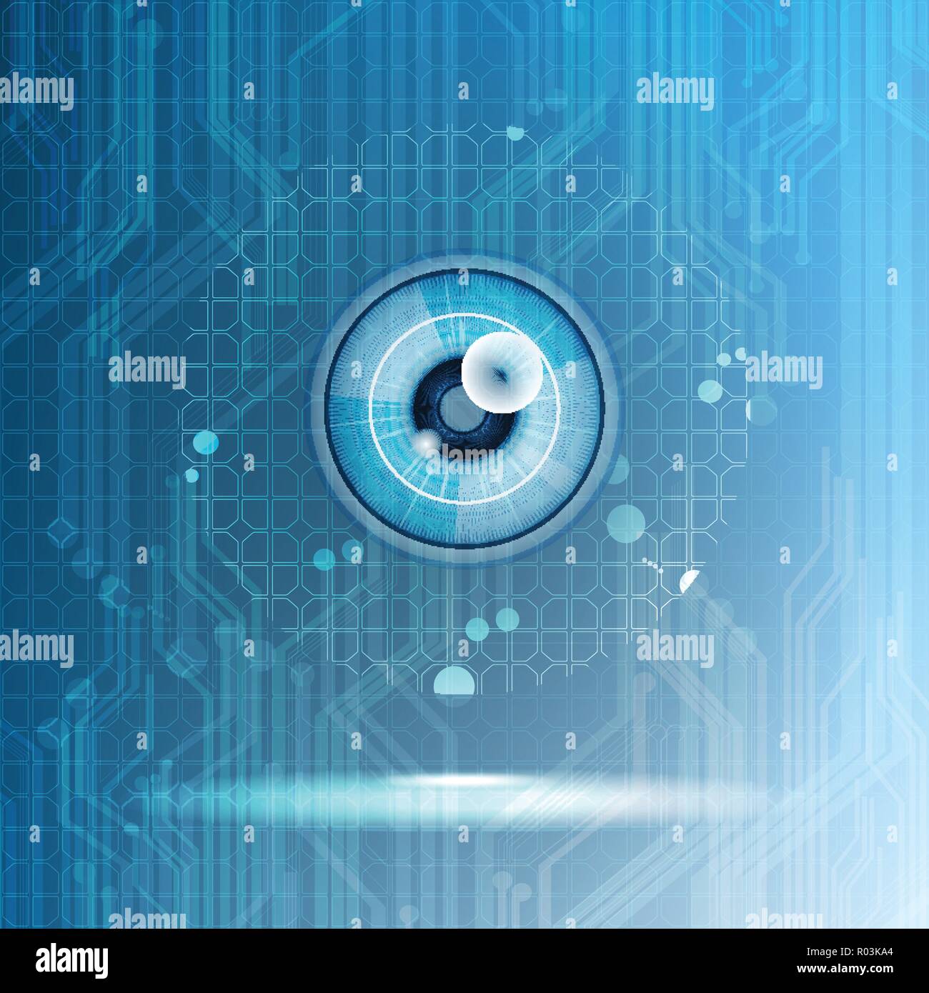 Abstract technological eye scanning isolated object design Stock Vector ...