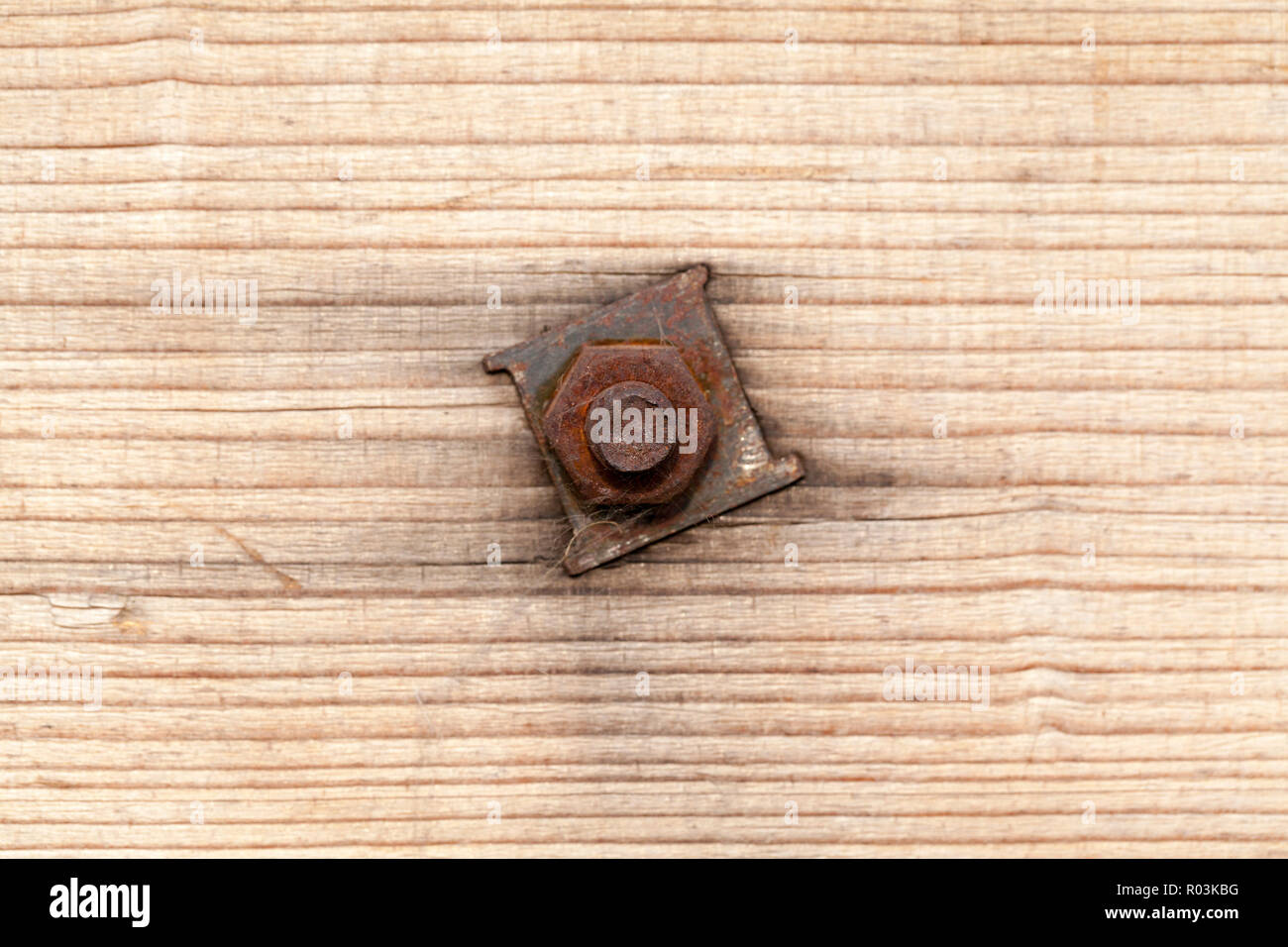 part of an old wooden door connected by a fastener system Stock Photo ...