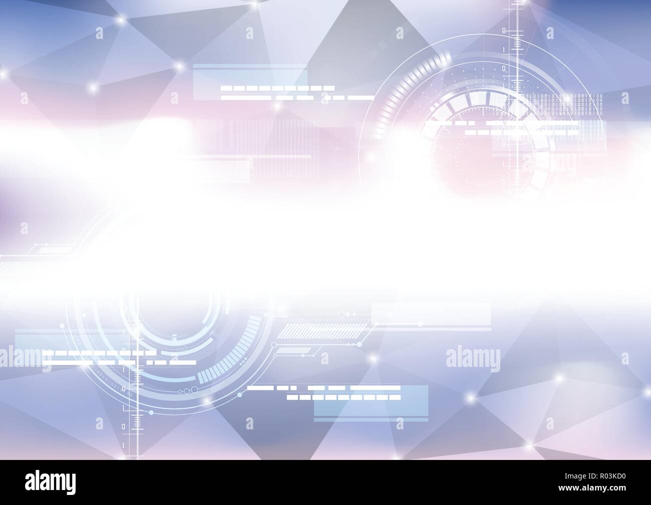 Technological geometric colorful scanning interface abstract background ...