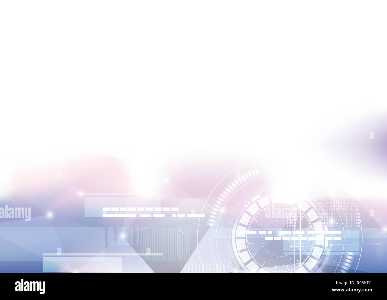 Technological geometric colorful scanning interface on bottom abstract ...