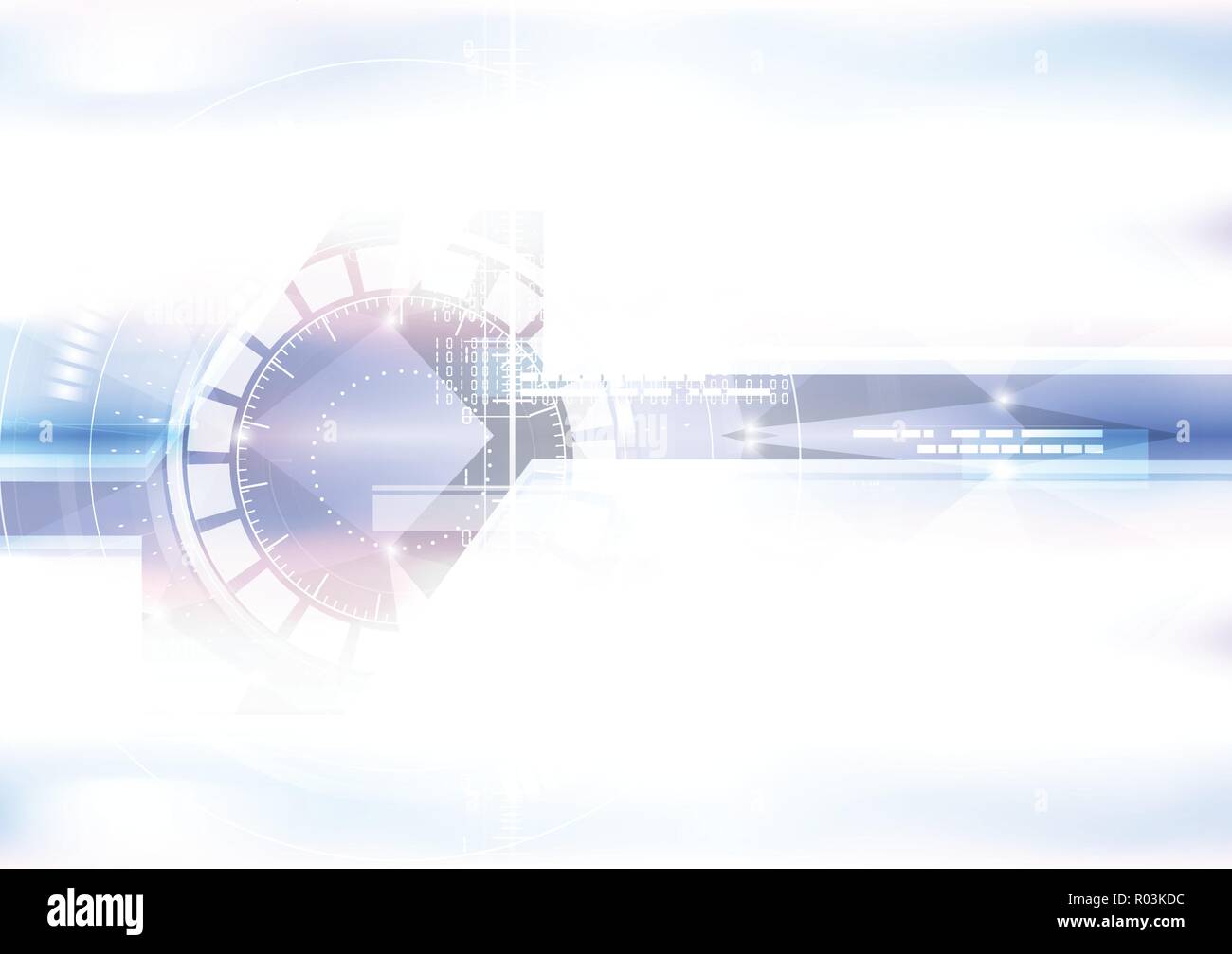 Technological geometric colorful scanning space interface abstract ...