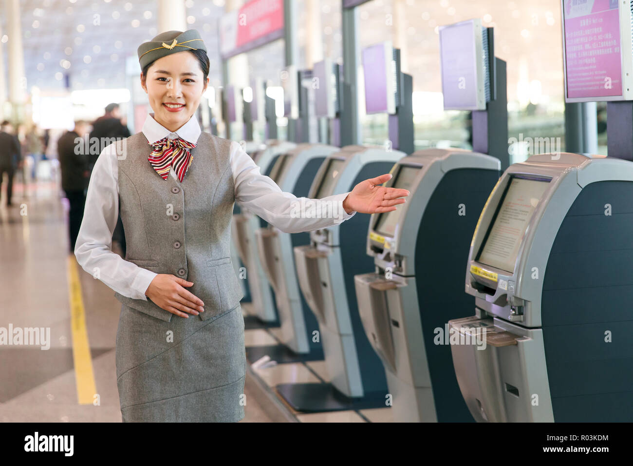 Female flight attendants hi-res stock photography and images - Alamy