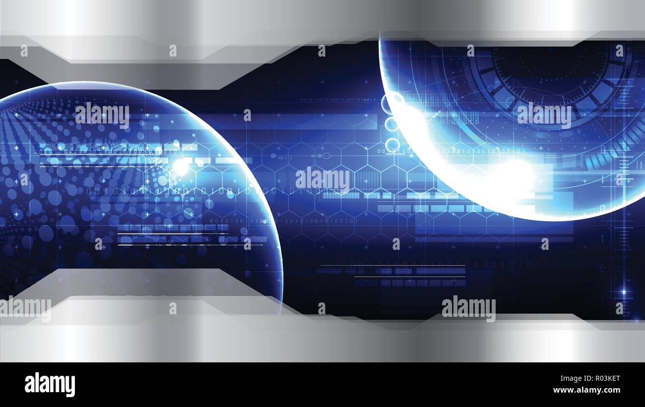 Technological global security template vector background abstract ...