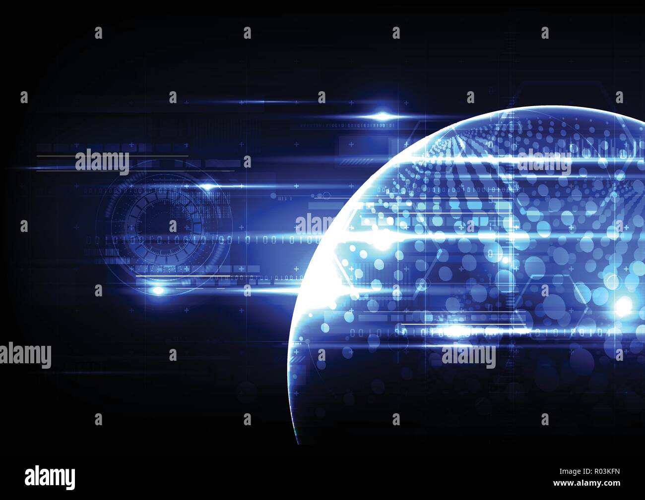 Technological global security vector background abstract design Stock ...