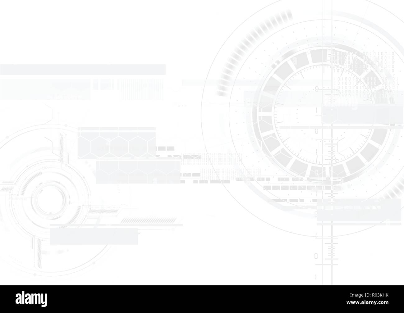 Technological white texture hud display vector background abstract ...