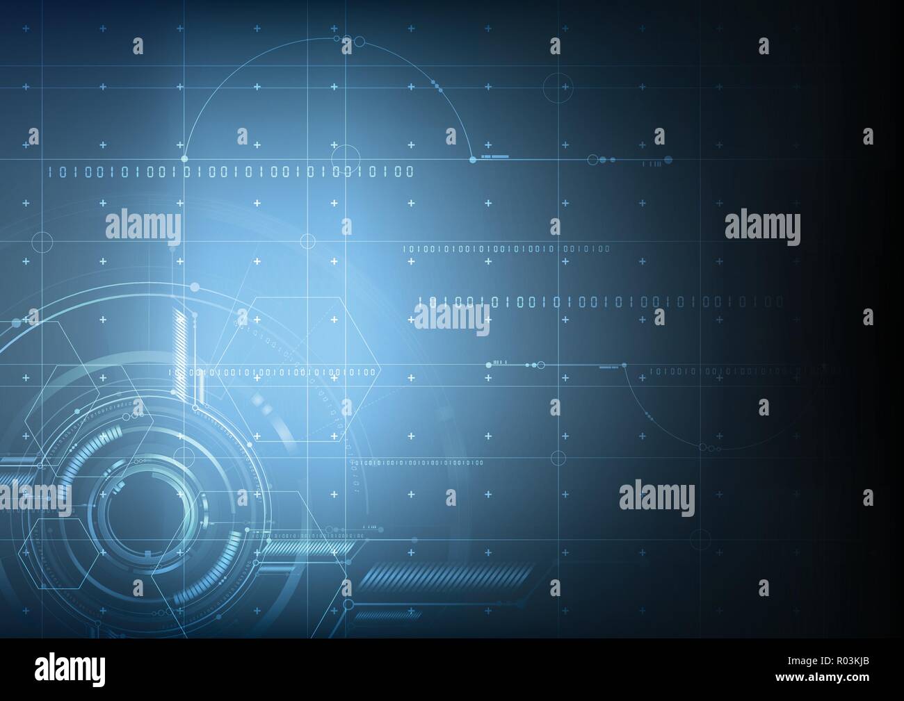 Abstract technological future blueprint vector background design Stock ...