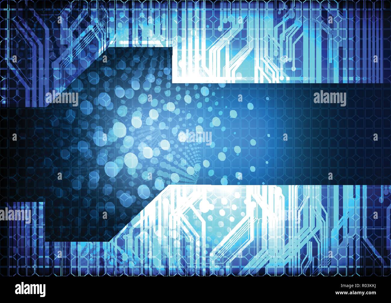 Abstract technological global interface circuit vector template design ...