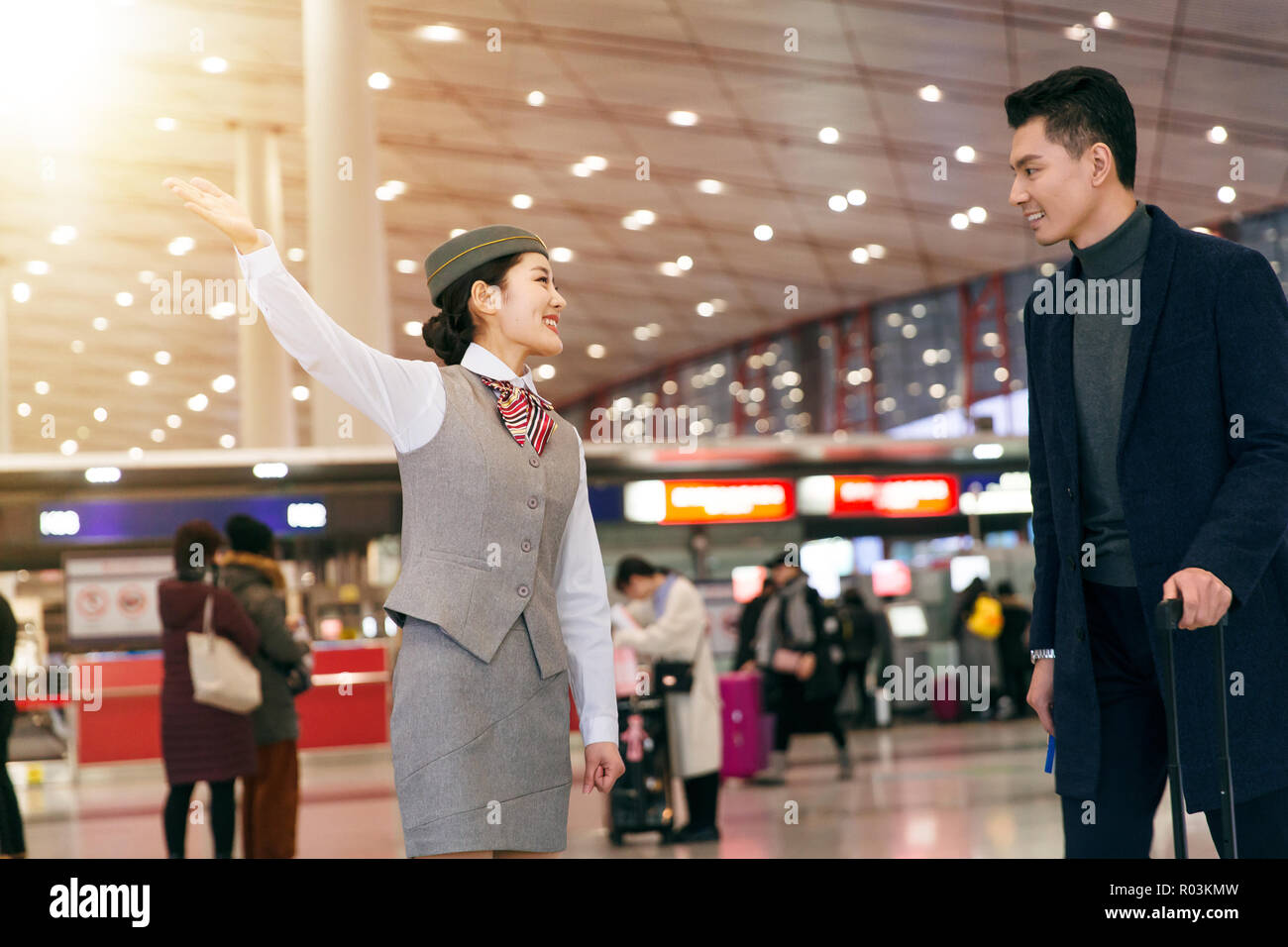 Cabin crew uniform hi-res stock photography and images - Alamy