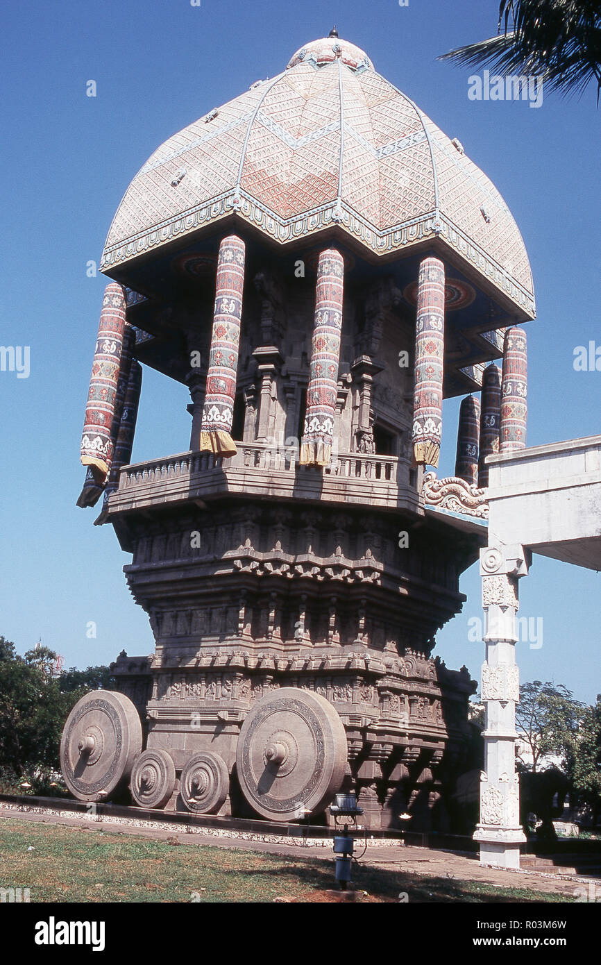 View Of Valluvar Kottam Chariot Chennai Tamil Nadu India Asia Stock