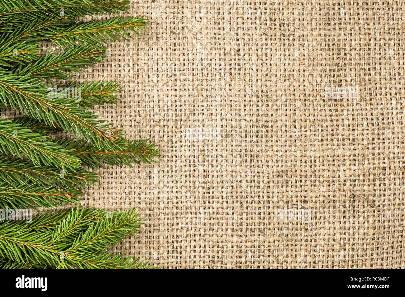 Christmas rustic background with fir border Stock Photo - Alamy