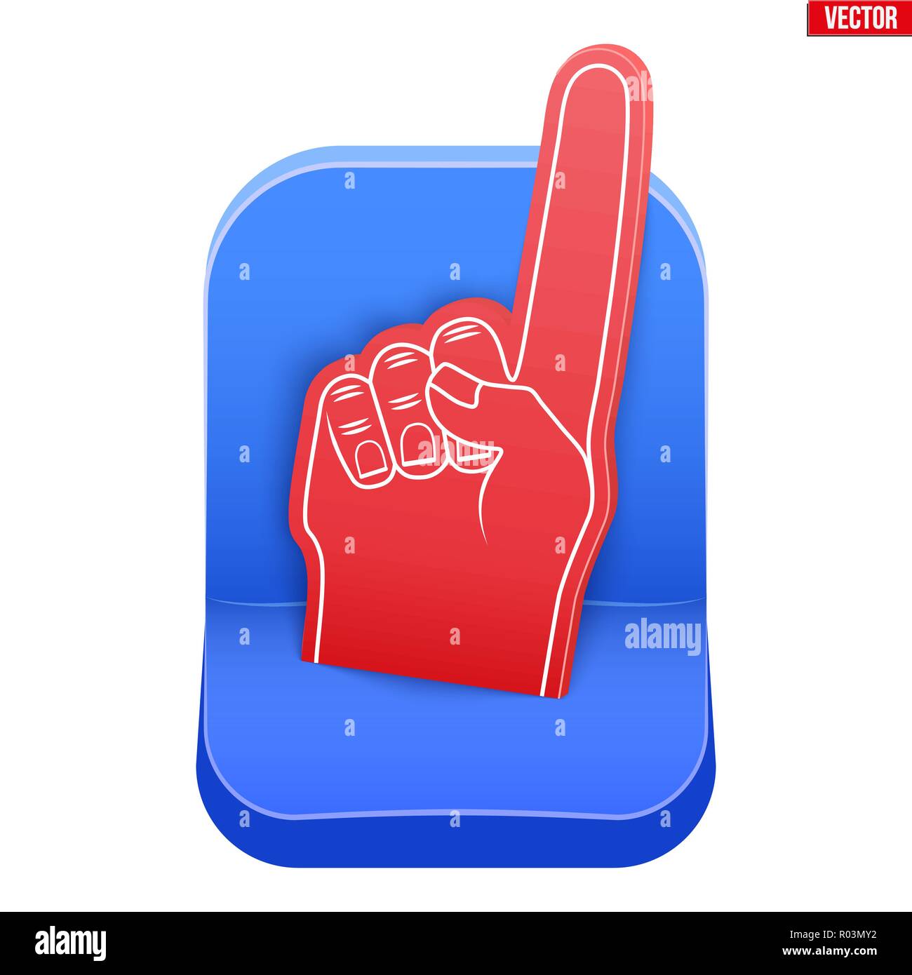 Stadium seat and fan foam finger Stock Vector Image & Art - Alamy