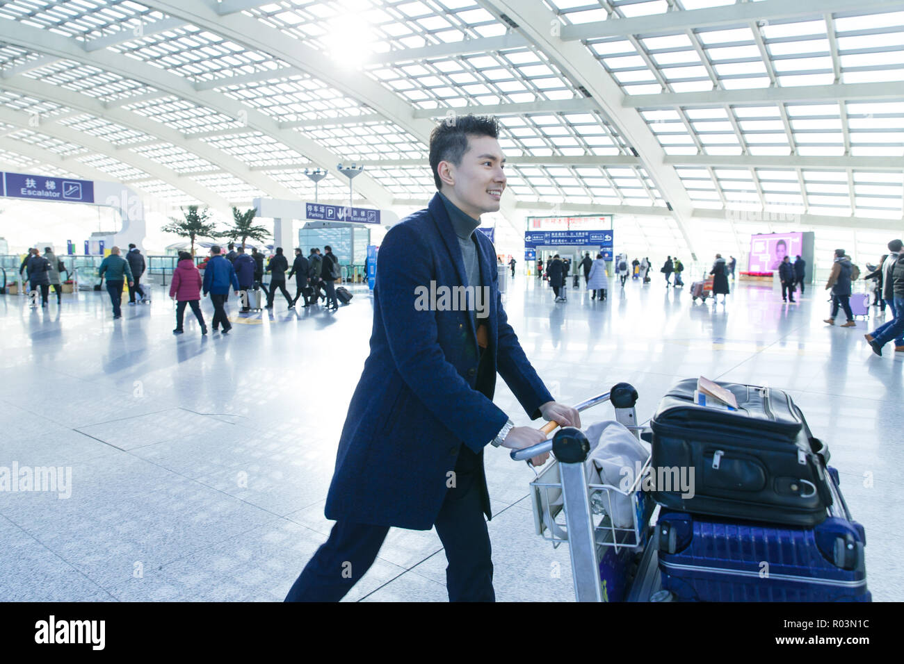 Business man at the airport Stock Photo - Alamy