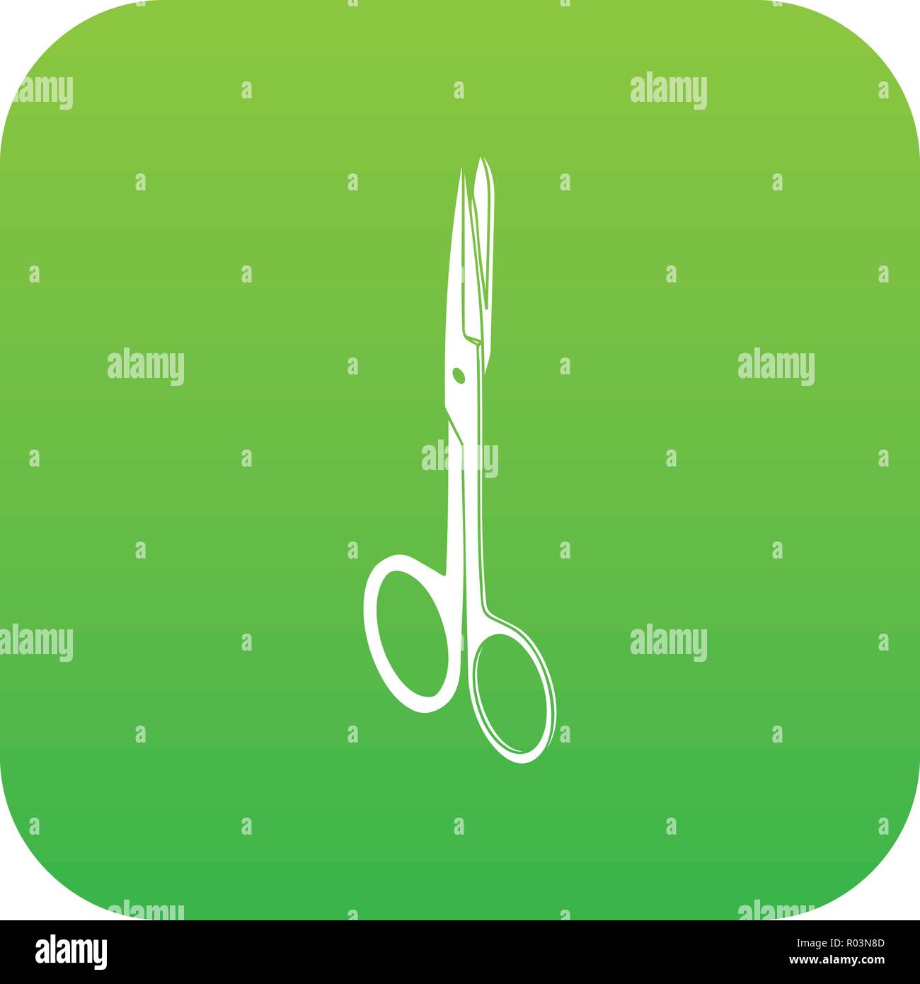 Medical scissors icon green vector Stock Vector Image & Art - Alamy