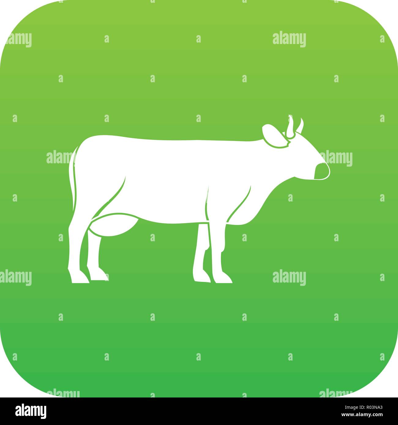 Cow icon digital green Stock Vector Image & Art - Alamy