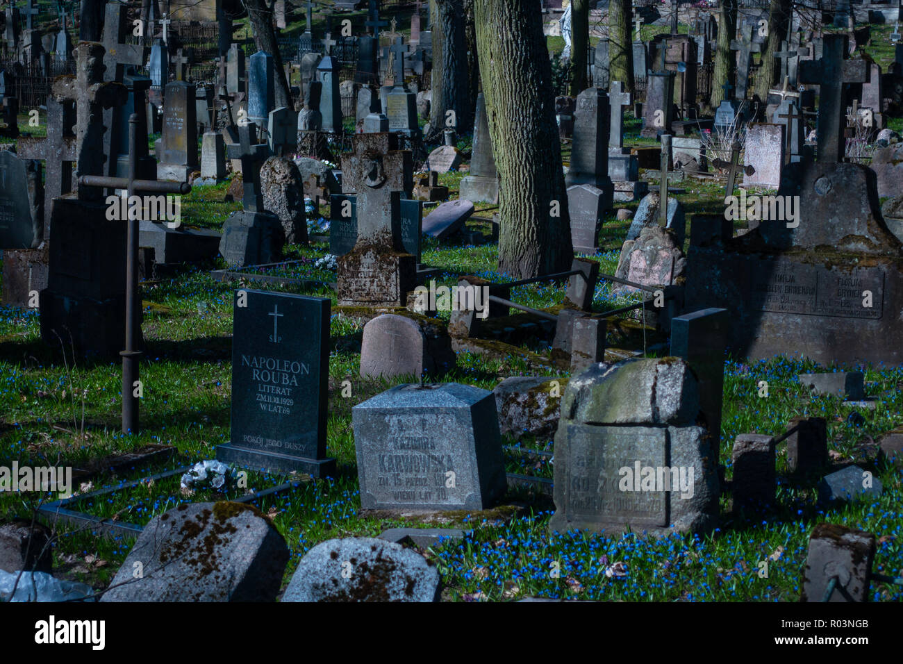 Walking night old cemetery hi-res stock photography and images - Alamy