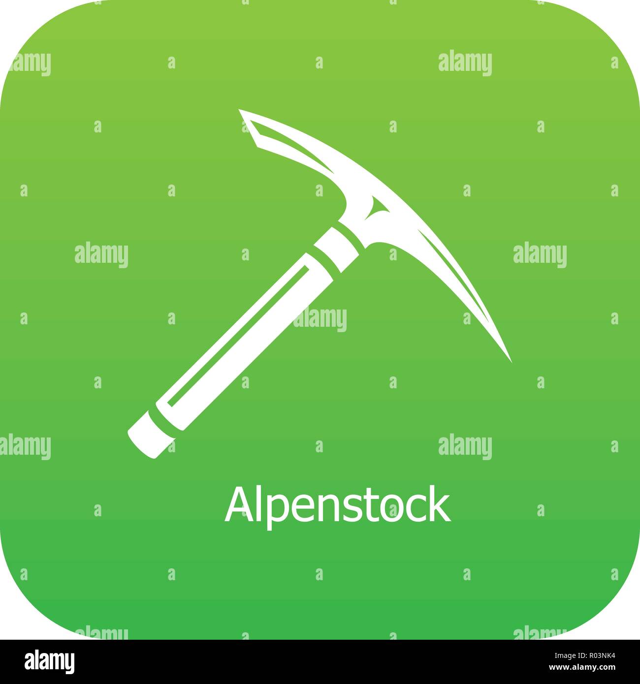 Pickaxe icon green vector Stock Vector Image & Art - Alamy