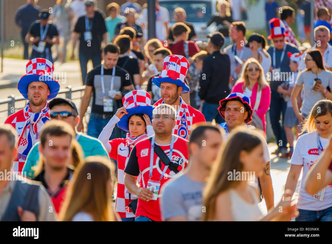 Football fans support teams on the streets of the city Stock Photo - Alamy