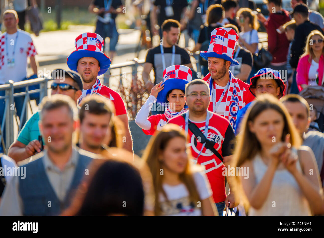 Football fans support teams on the streets of the city Stock Photo - Alamy