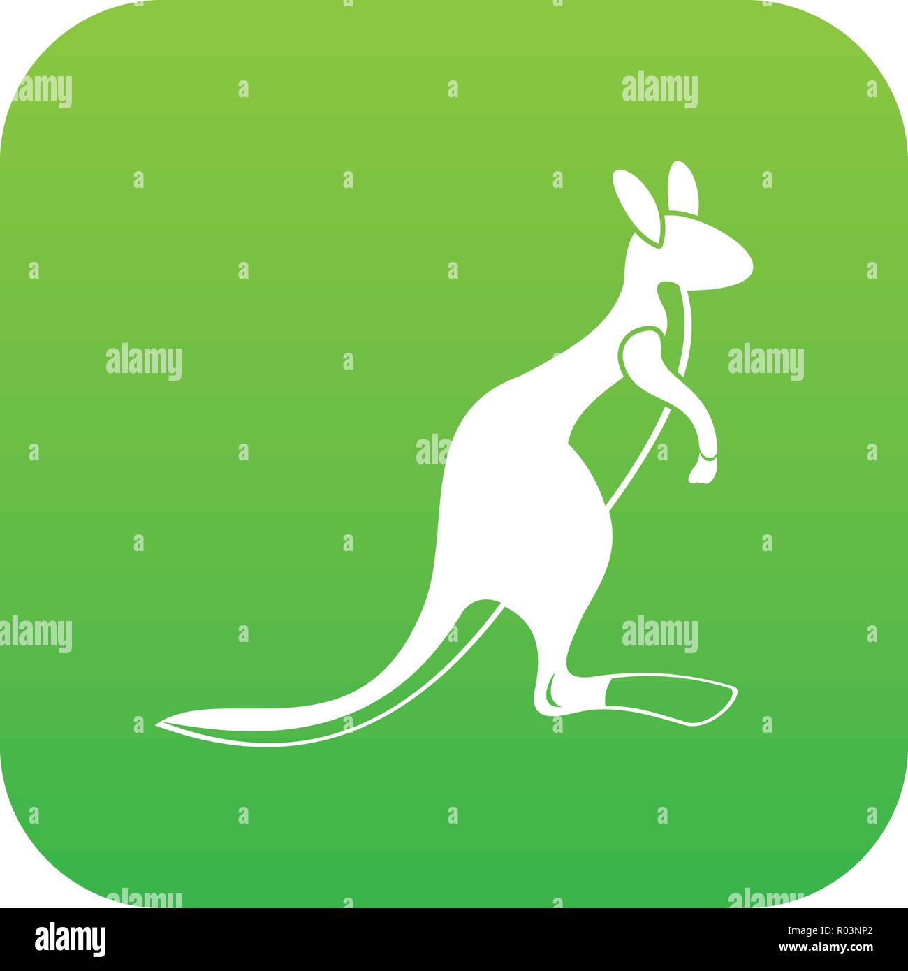 Kangaroo icon digital green Stock Vector Image & Art - Alamy