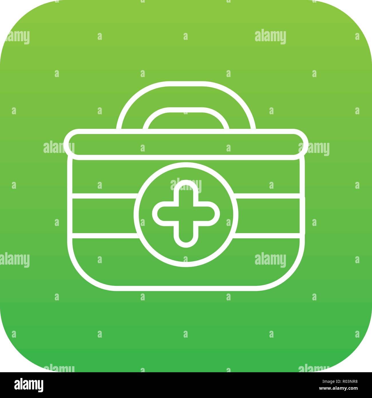 First aid kit icon green vector Stock Vector Image & Art - Alamy