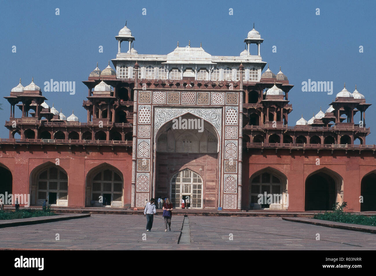 View of Akbar's tomb, Sikandra, Agra, Uttar Pradesh, India, Asia Stock ...