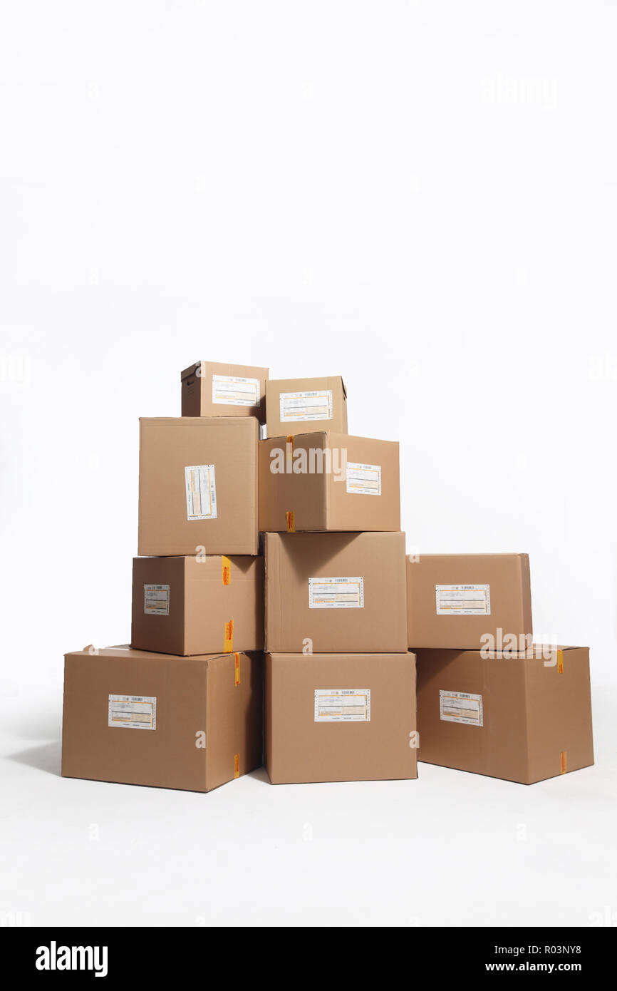 The stacked boxes Stock Photo - Alamy