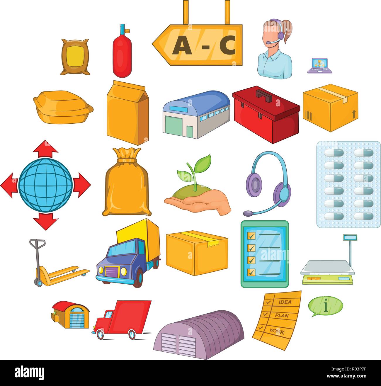 Fund icons set, cartoon style Stock Vector Image & Art - Alamy
