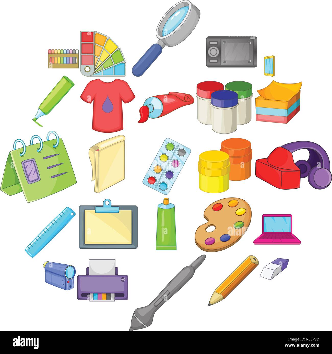 Chart icons set, cartoon style Stock Vector Image & Art - Alamy