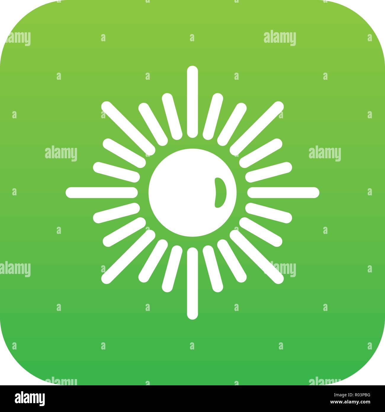 Sun icon digital green Stock Vector Image & Art - Alamy