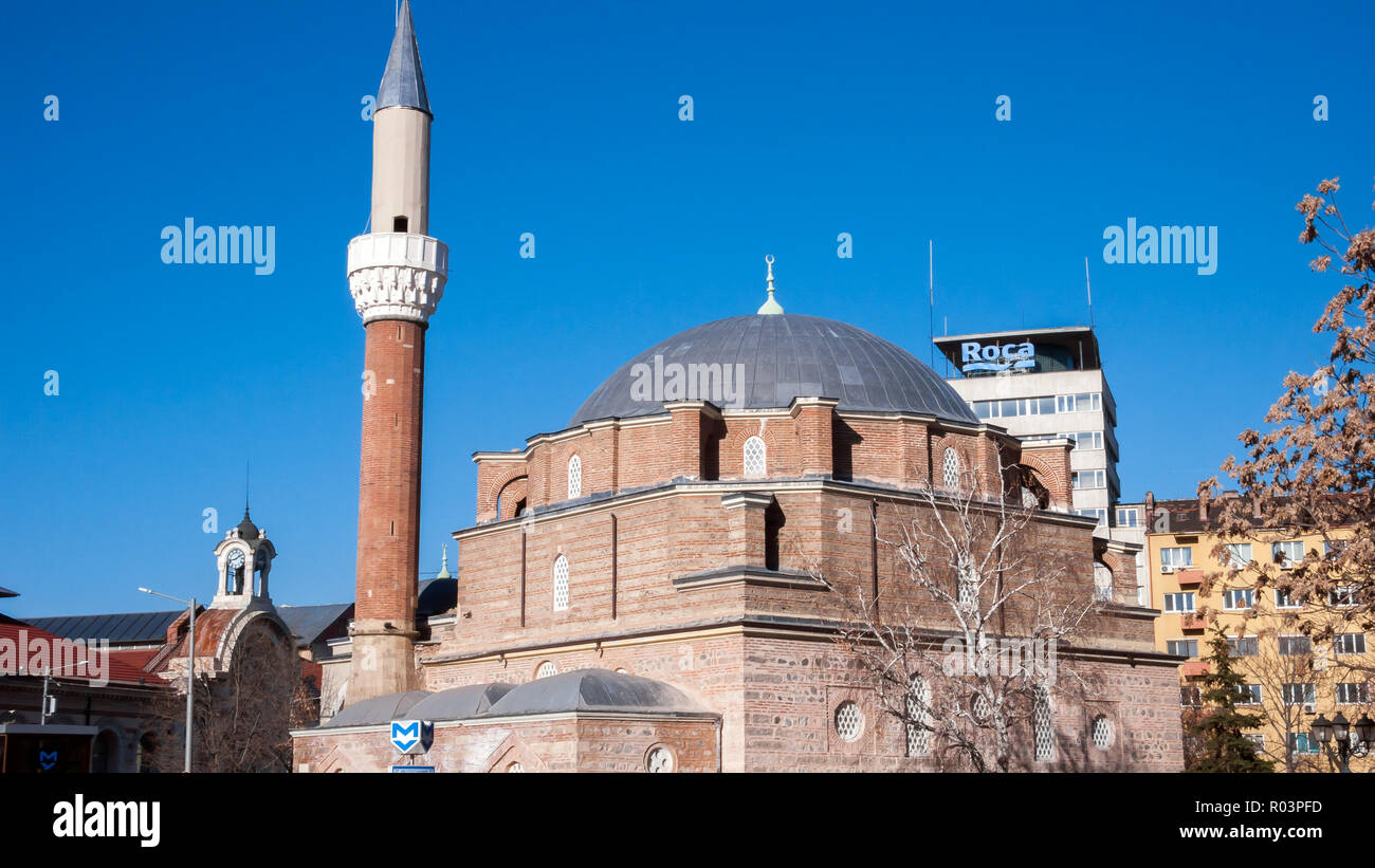 SOFIA, BULGARIA - DECEMBER 20, 2016: Banya Bashi Mosque in city of ...