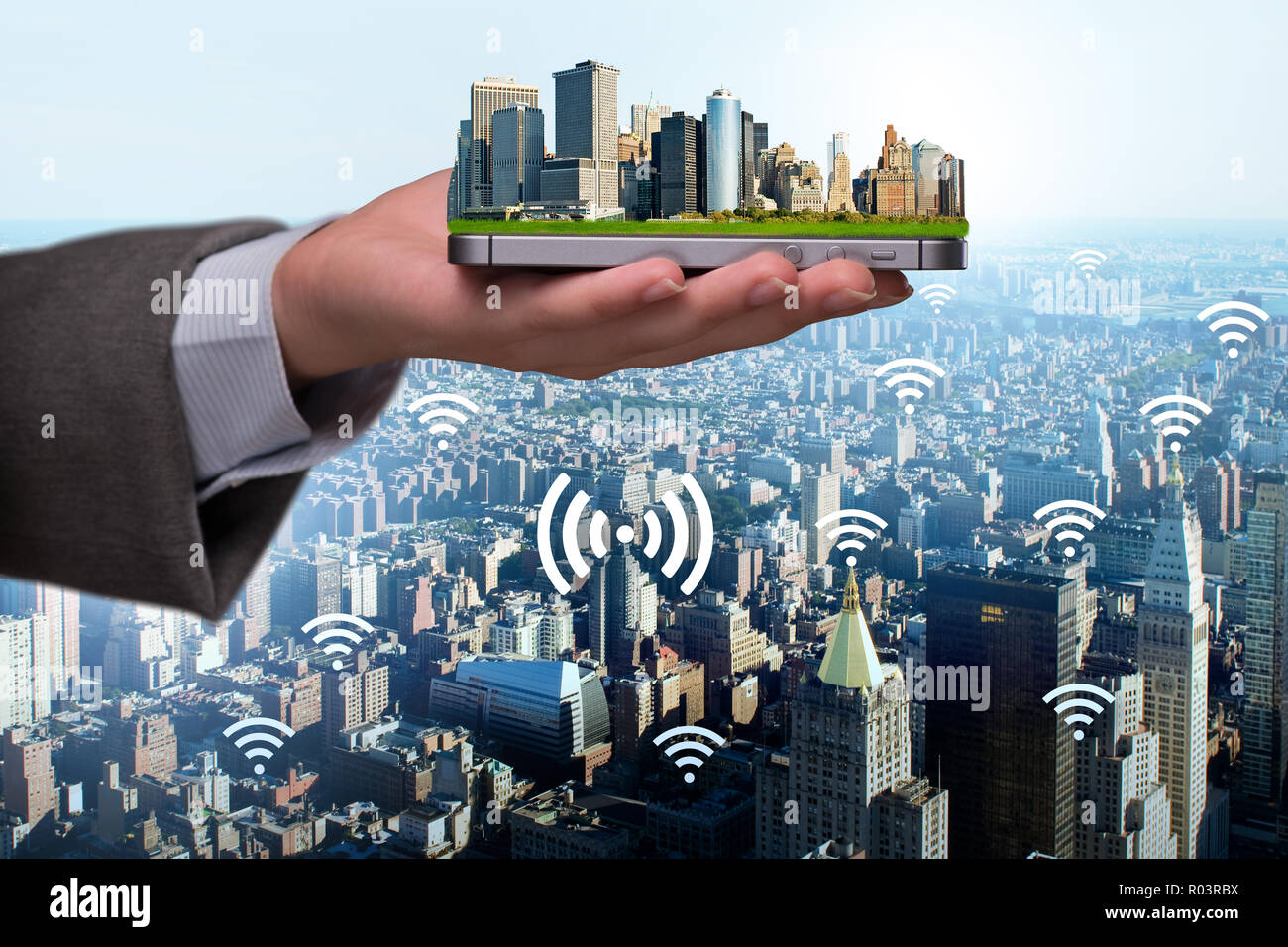 Concept of innovative smart city Stock Photo - Alamy