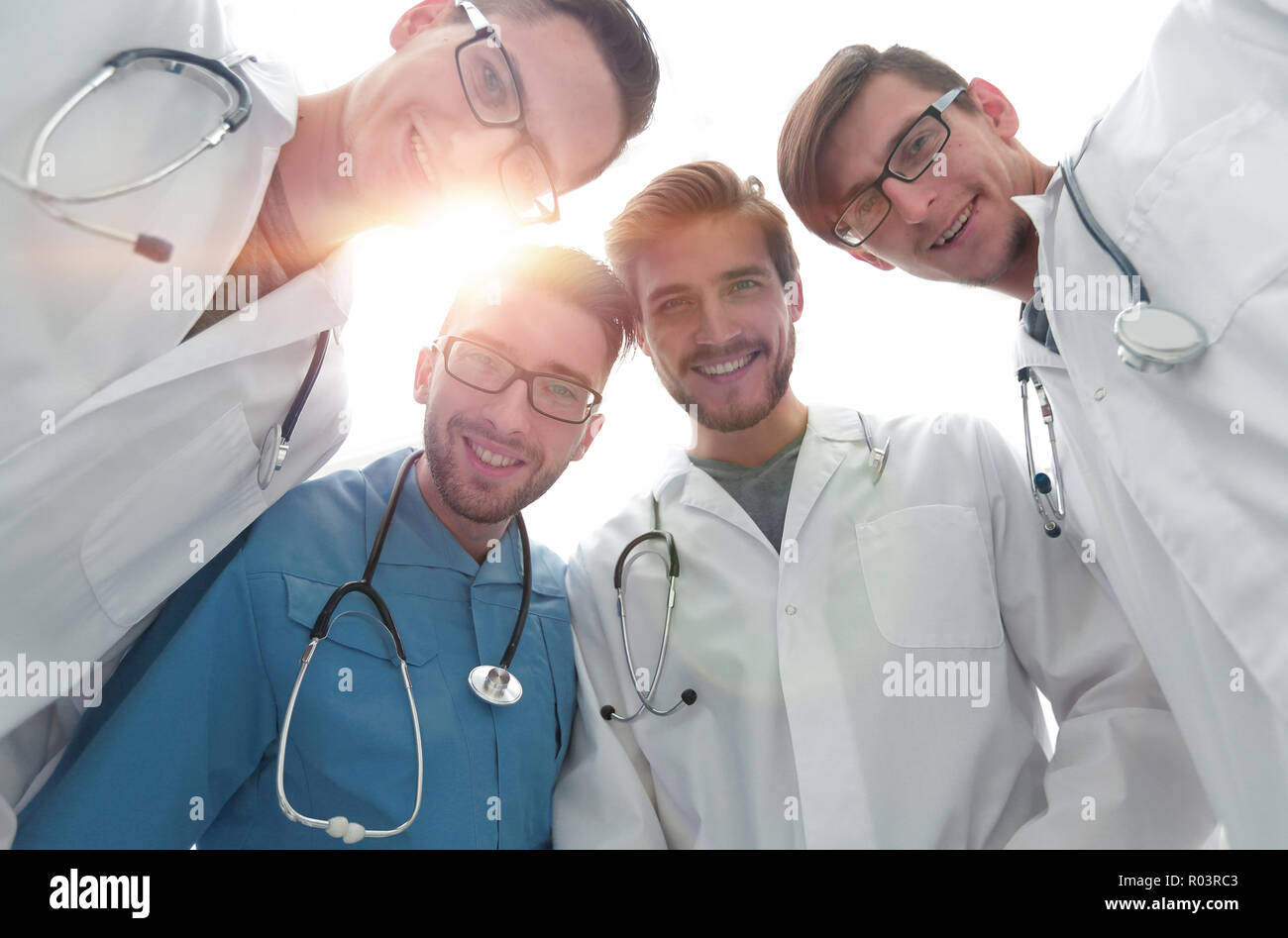 bottom view.a professional group of doctors Stock Photo - Alamy