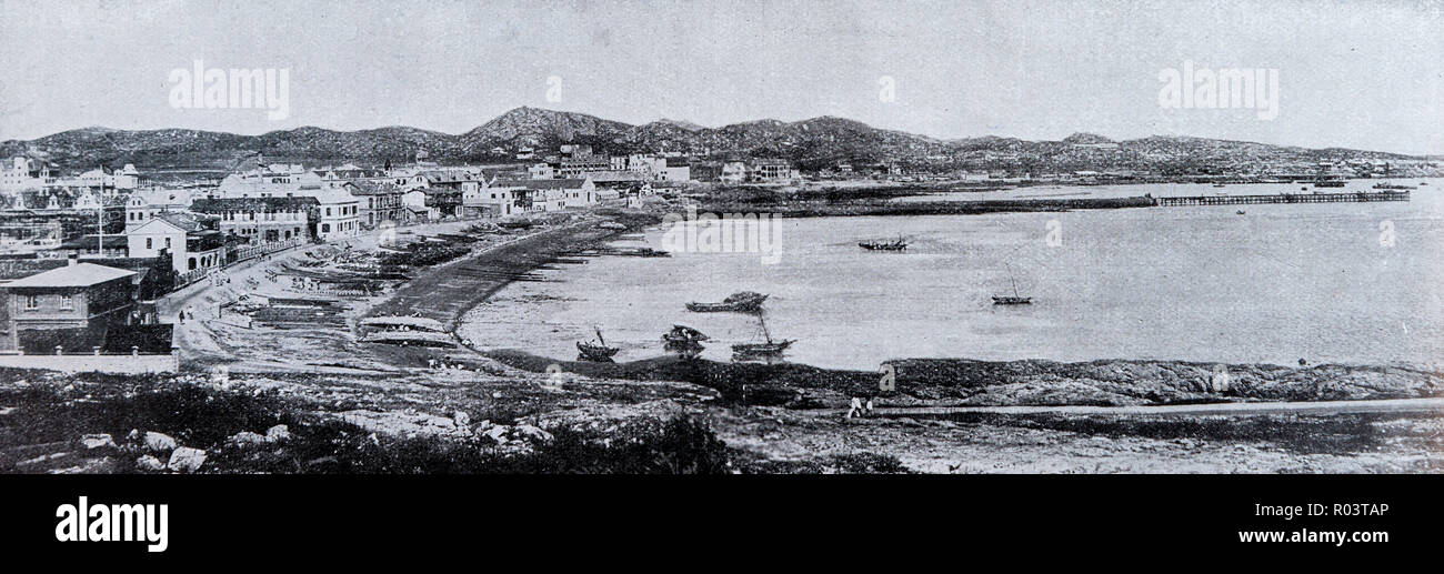 German harbor of Tsing Tao, Shandong Province, China, 1914 Stock Photo ...