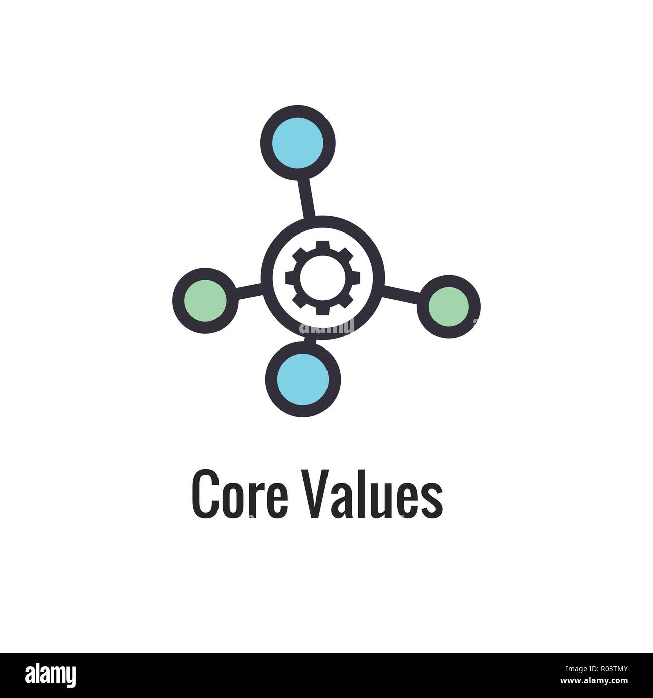 Core Values Outline - Line Icon Conveying Specific Purpose Stock Vector Image & Art - Alamy
