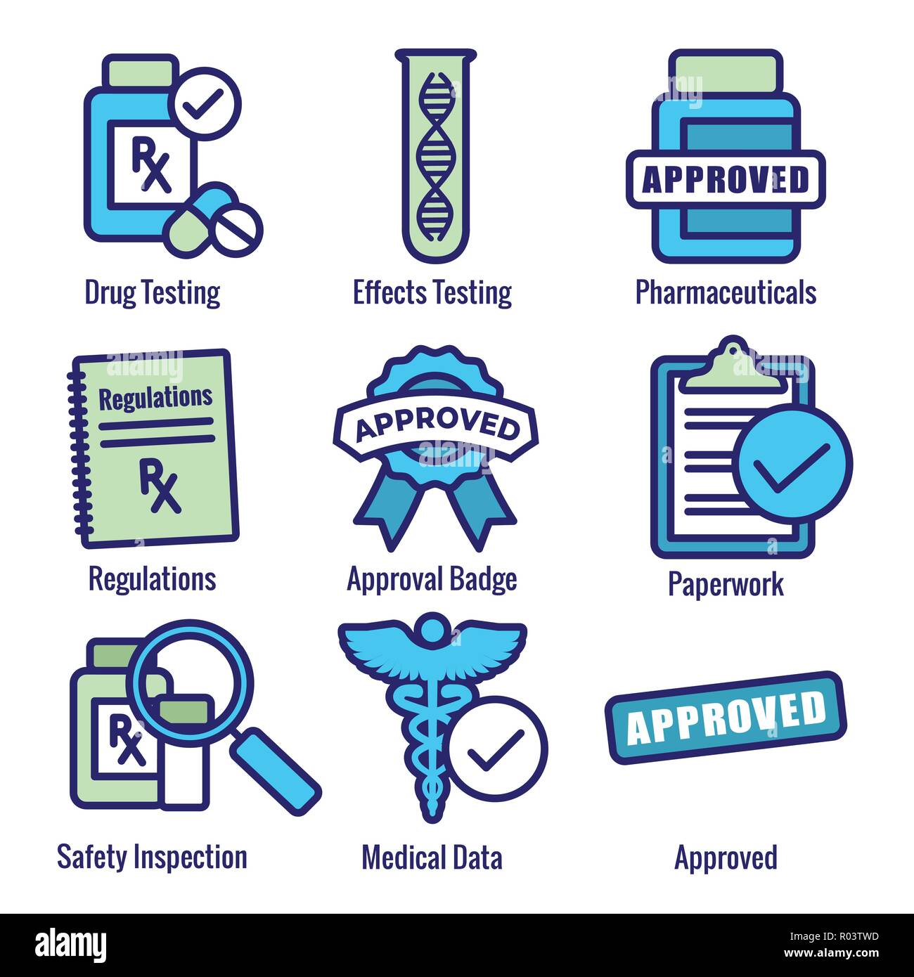 Food and drug administration icon logo hi-res stock photography and ...