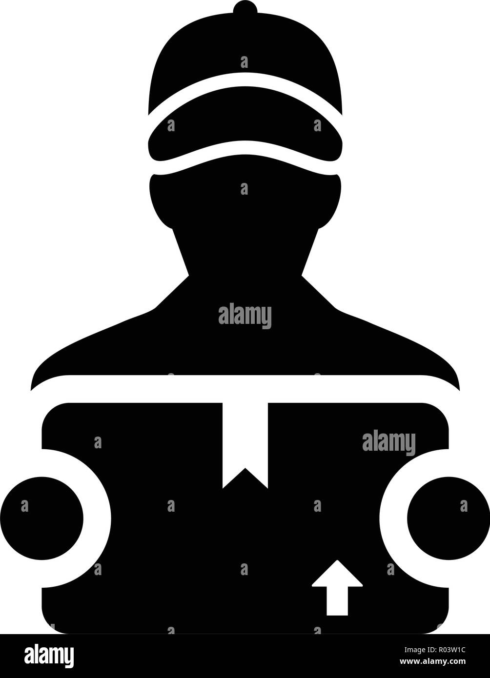 Employee icon vector male logistics worker service person profile ...