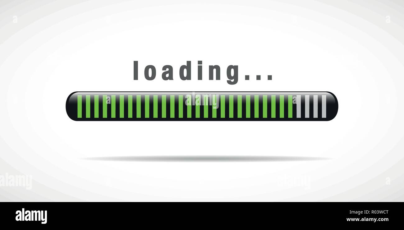 update is loading waiting time green bar vector illustration EPS10 ...