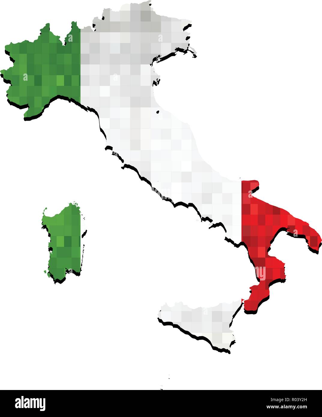 Grunge Italy map with flag inside - Illustration, Abstract grunge ...