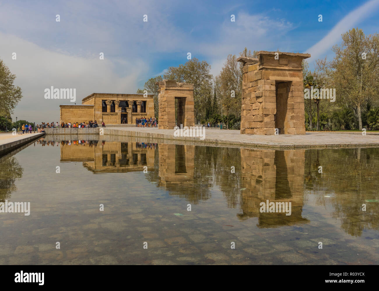 Madrid, Spain - the Temple of Debod is an ancient Egyptian temple that ...