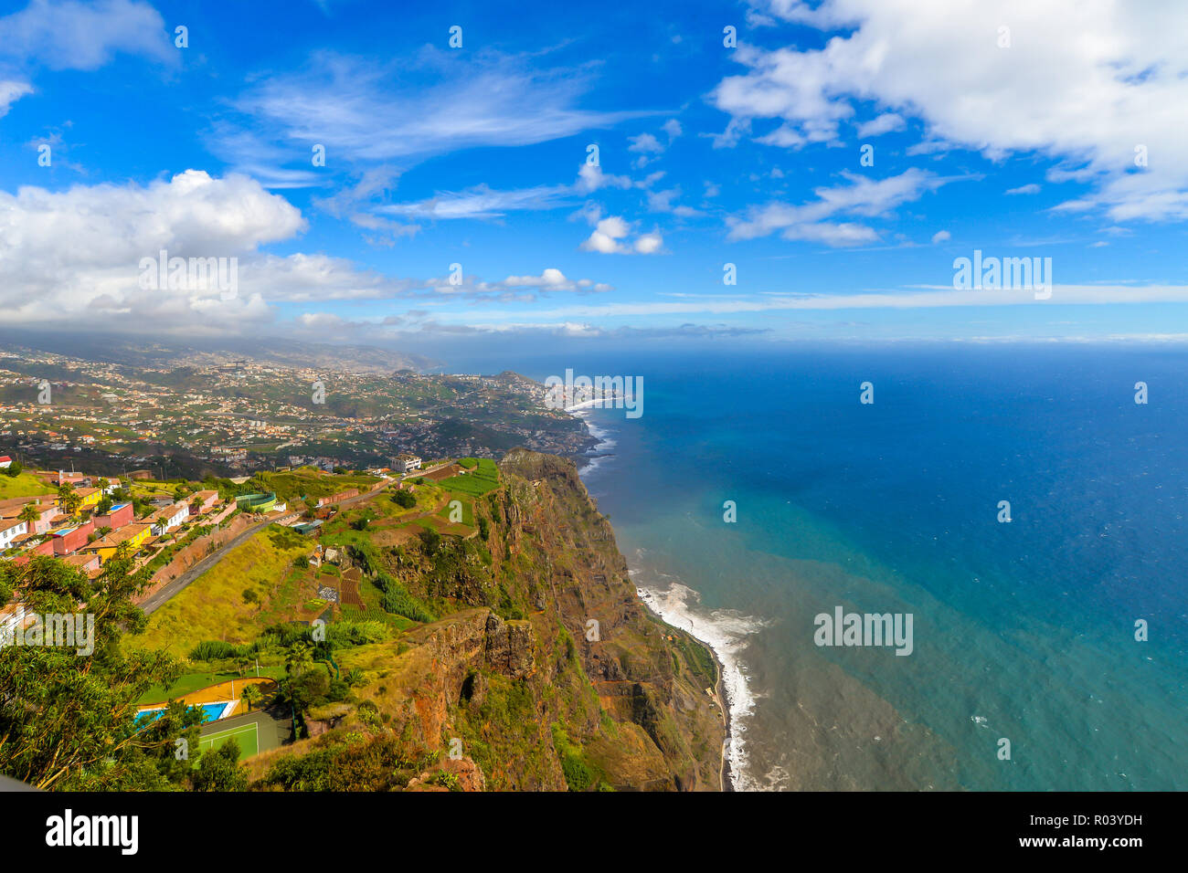 The view from the glass walkway at Cabo Girao - Maderia - Portugal ...
