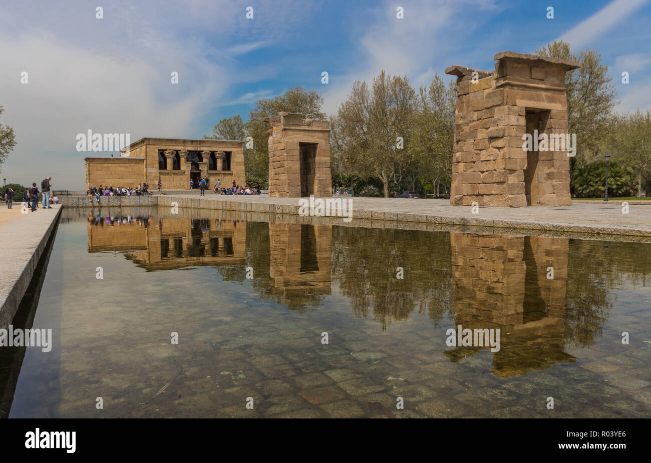 Madrid, Spain - the Temple of Debod is an ancient Egyptian temple that ...