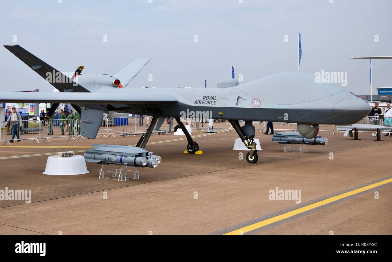 General Atomics MQ-9B Sky guardian UAV at the 2018 Royal International ...