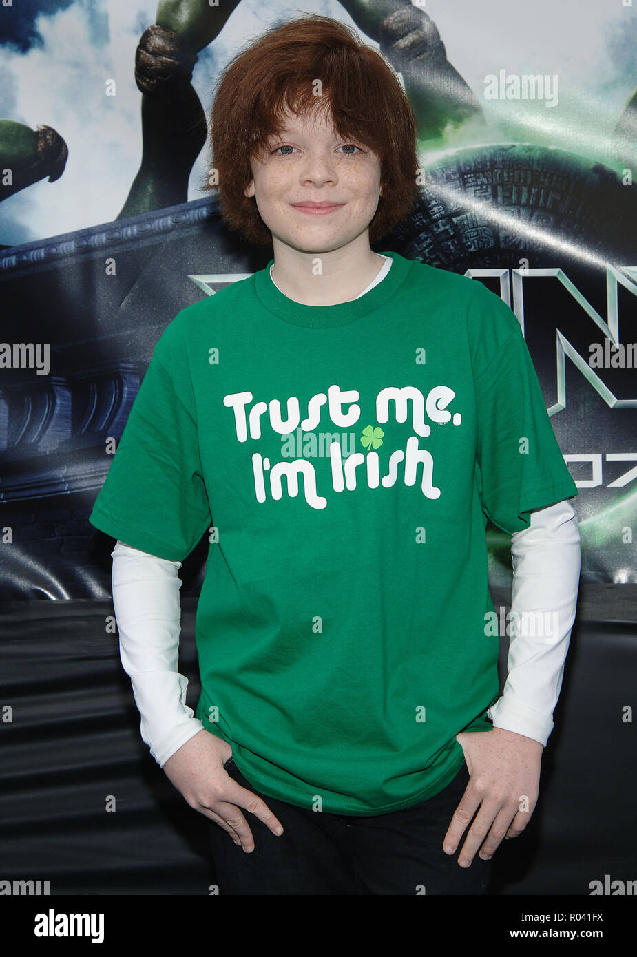 Cameron Monaghan arriving at the TNMT Premiere at the Chinese Theatre ...