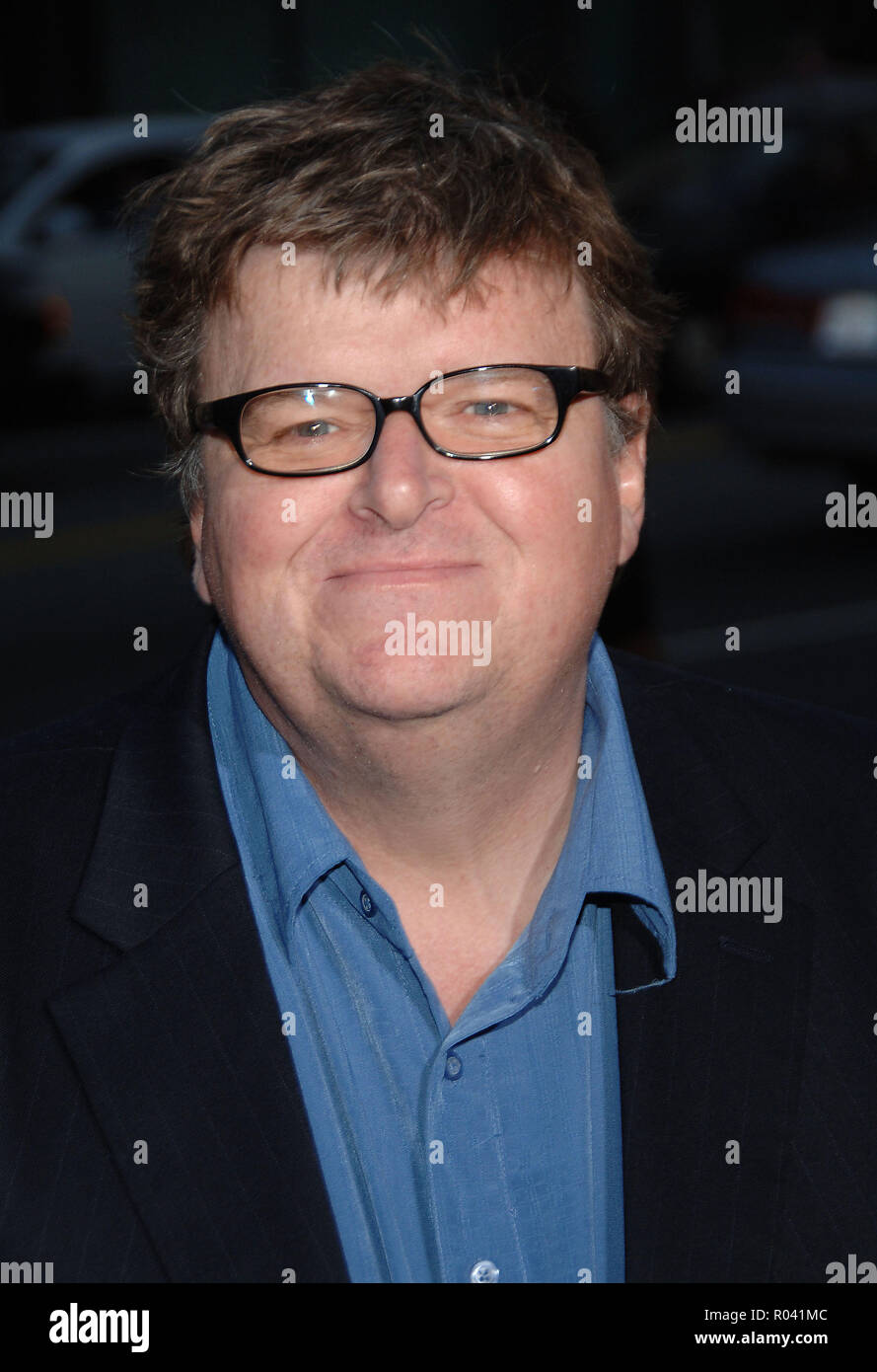 Michael Moore arriving at the SICKO Premiere at the Academy Of Motion ...