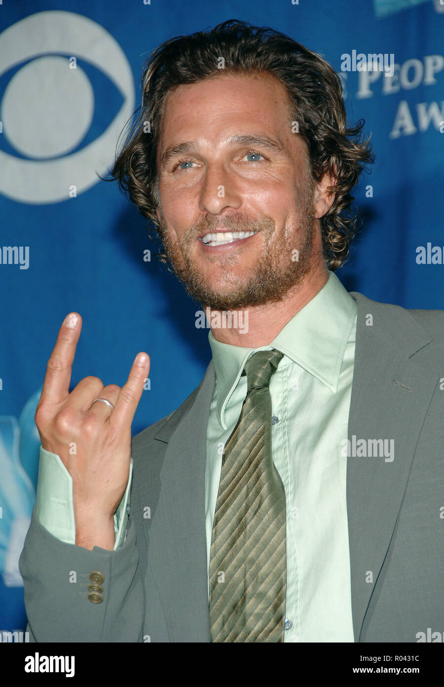 Matthew McConaughey backstage at the 32nd People Choice Awards at the ...