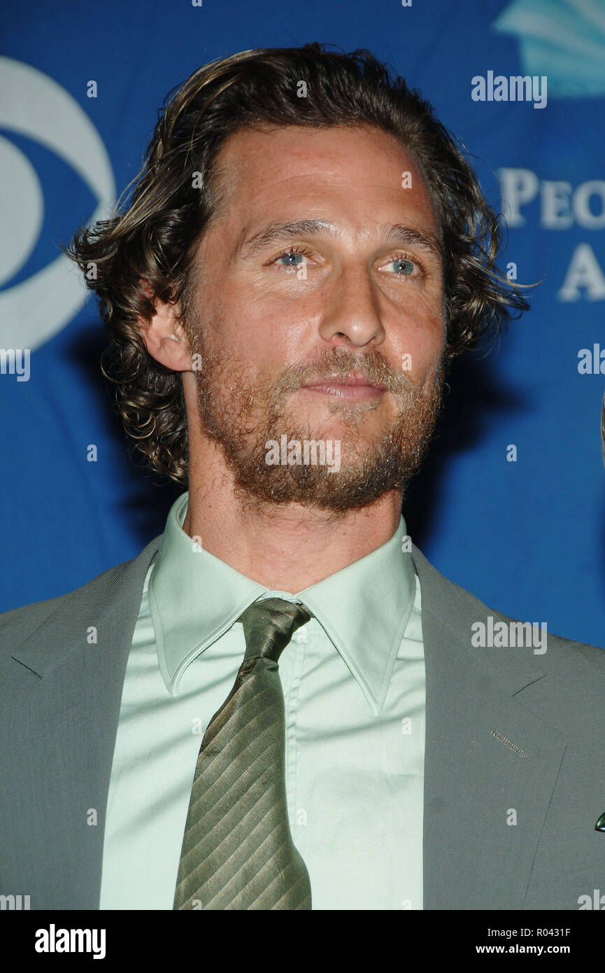 Matthew McConaughey backstage at the 32nd People Choice Awards at the ...