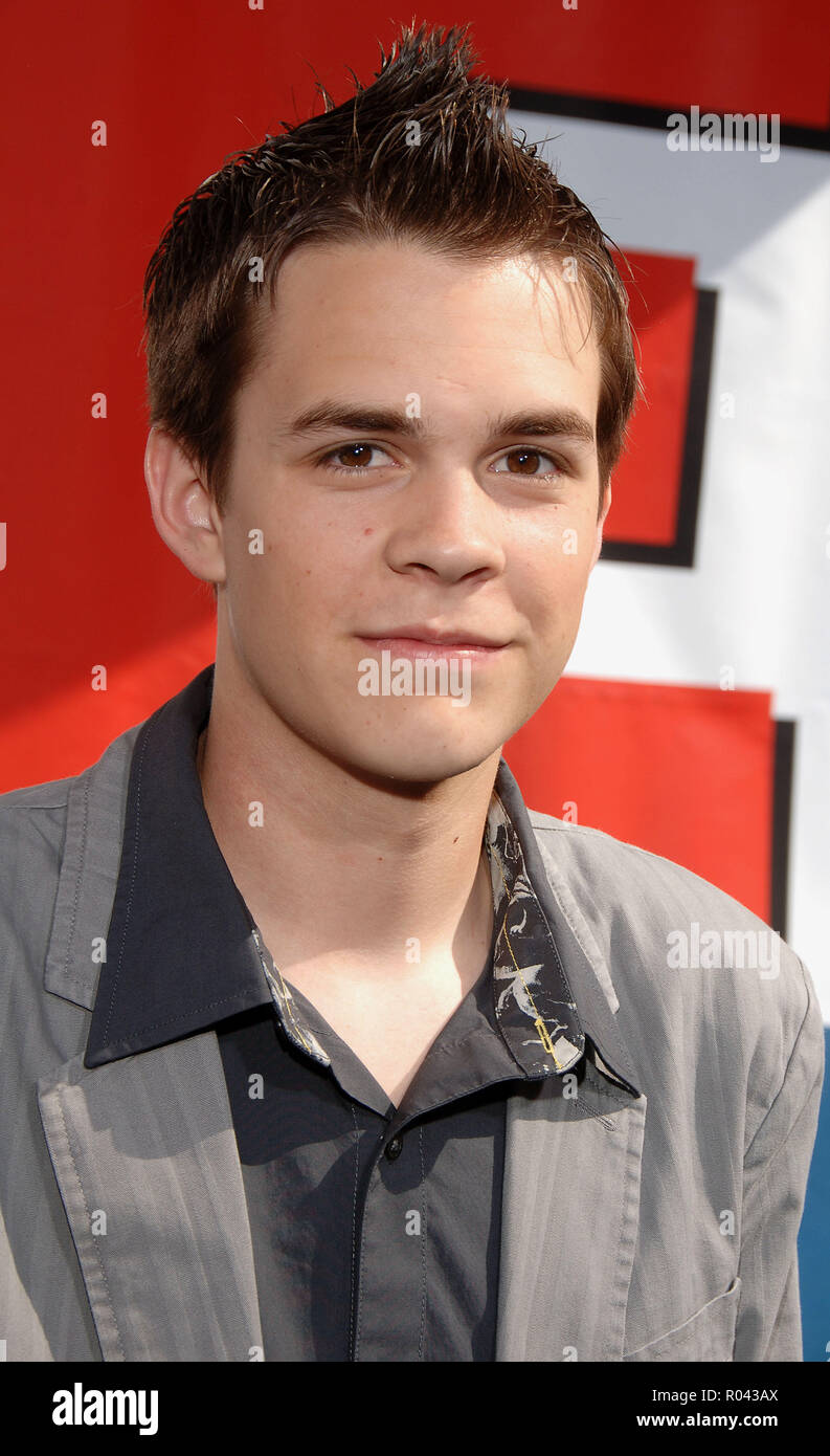 Johnny Simmons arriving at the EVAN ALMIGHTY Premiere at the Gibson ...