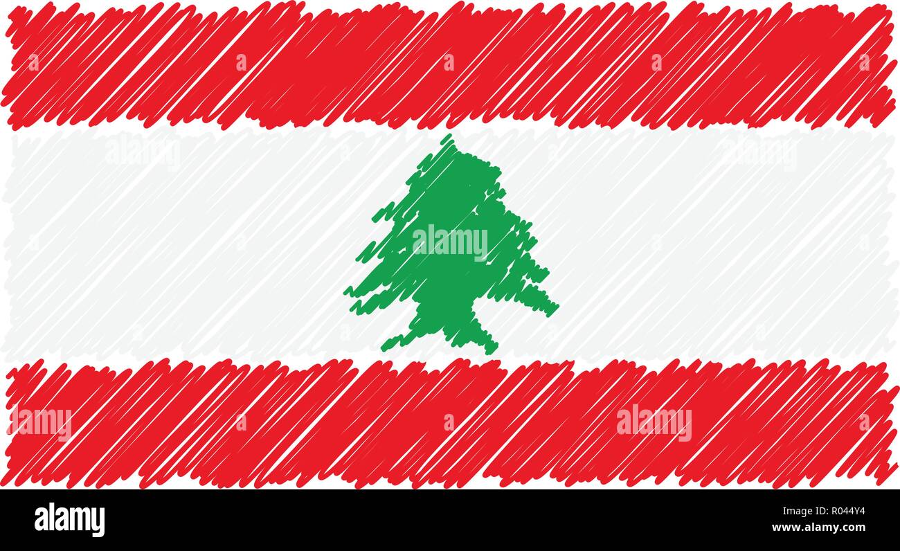 Lebanon Flag Coloring Page