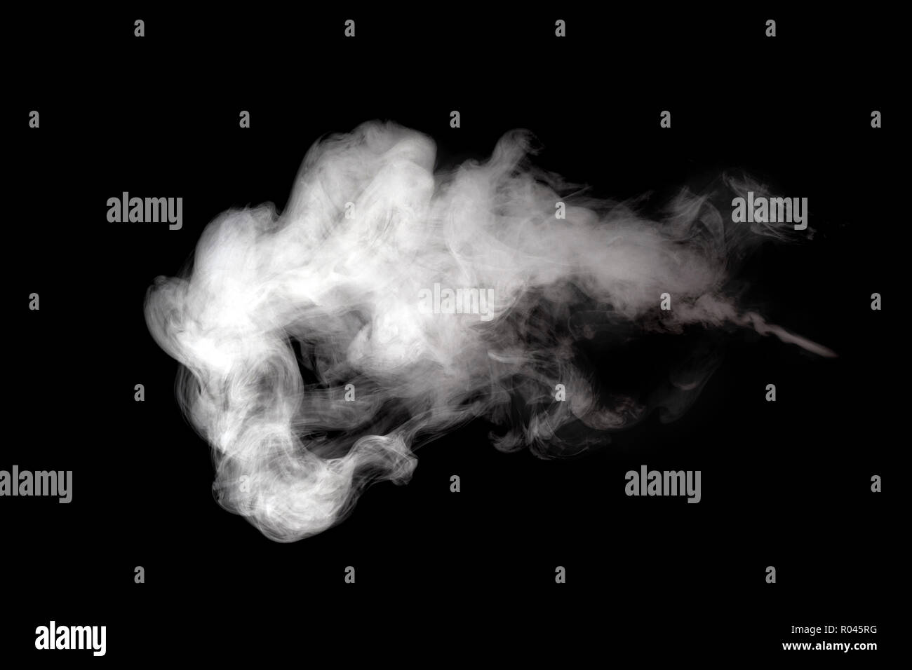smoke isolated on black background image Stock Photo - Alamy