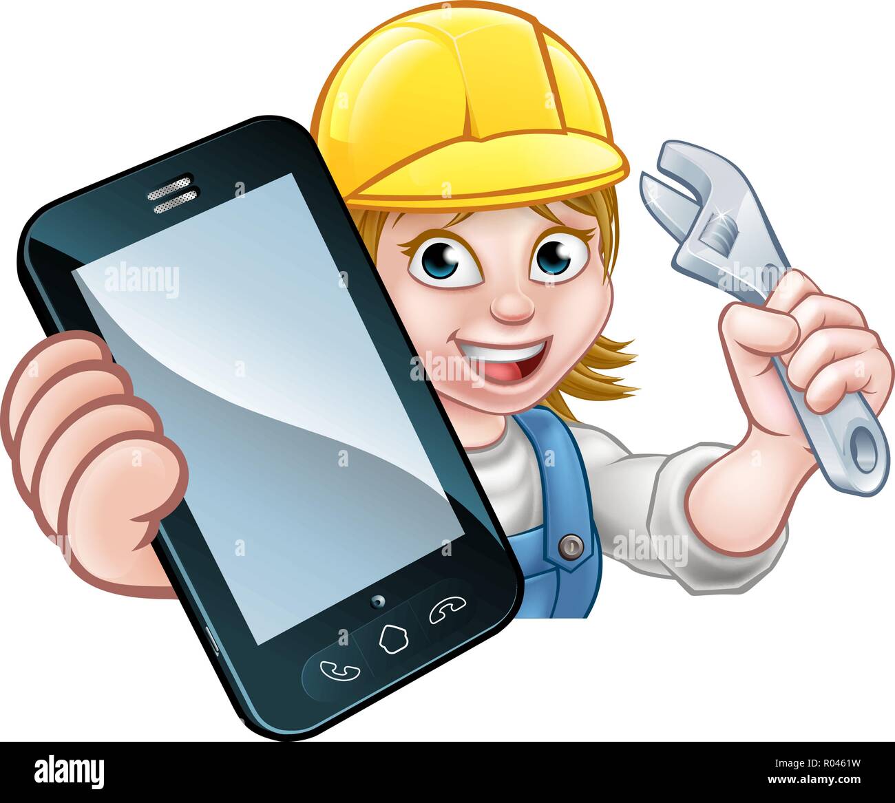 Mechanic Plumber Handyman Phone Concept Stock Vector Image & Art - Alamy